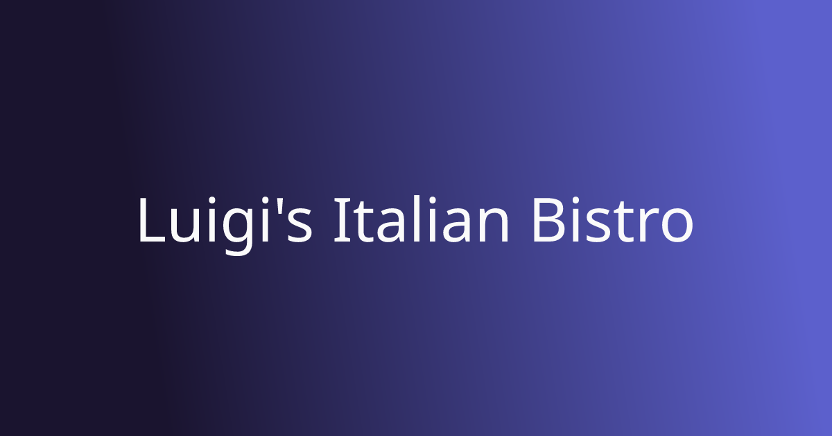 Order Authentic Pizza Online | Luigi's Italian Bistro - Pickup or ...